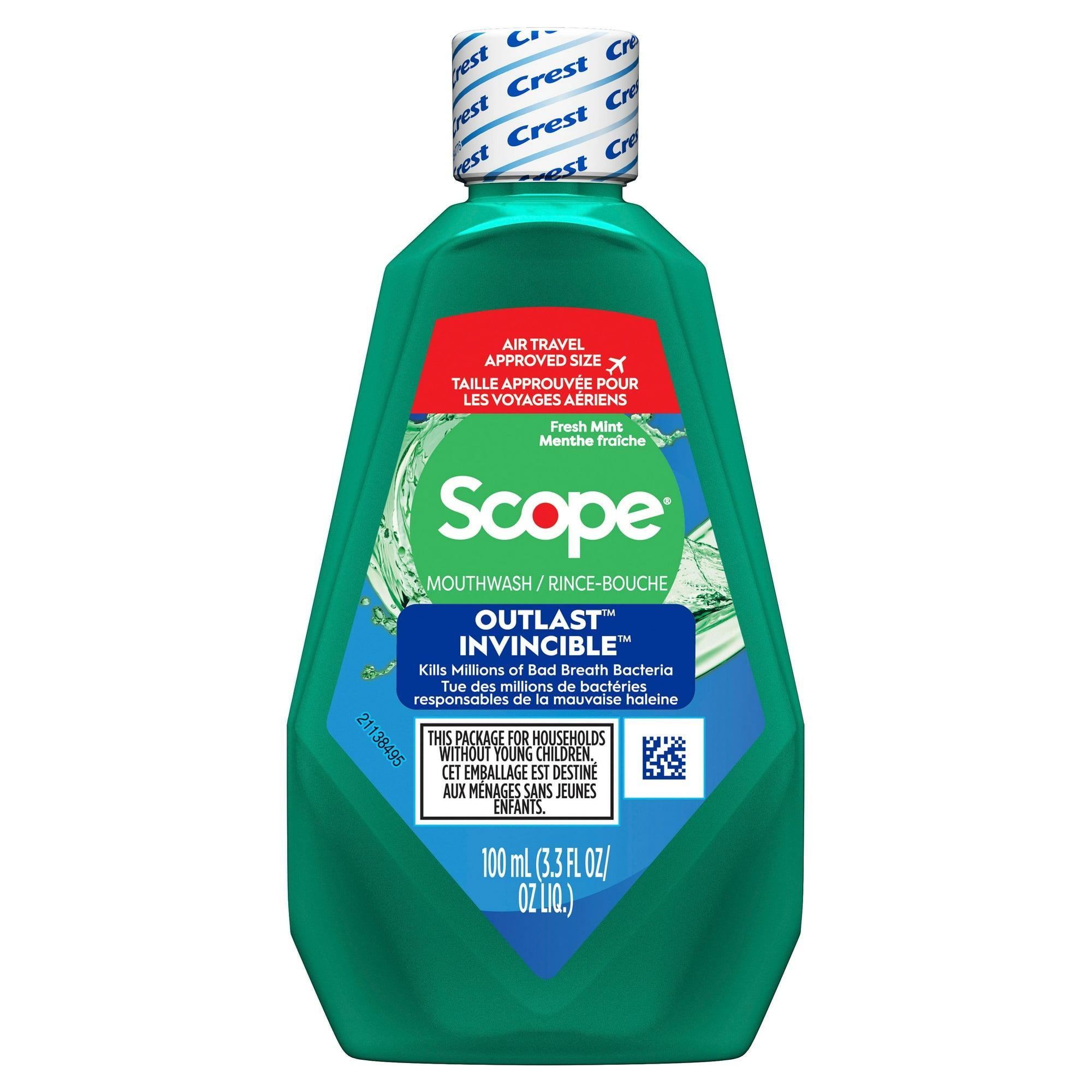 Click here for Crest Scope Outlast Mouthwash  Fresh Mint 100 Ml prices