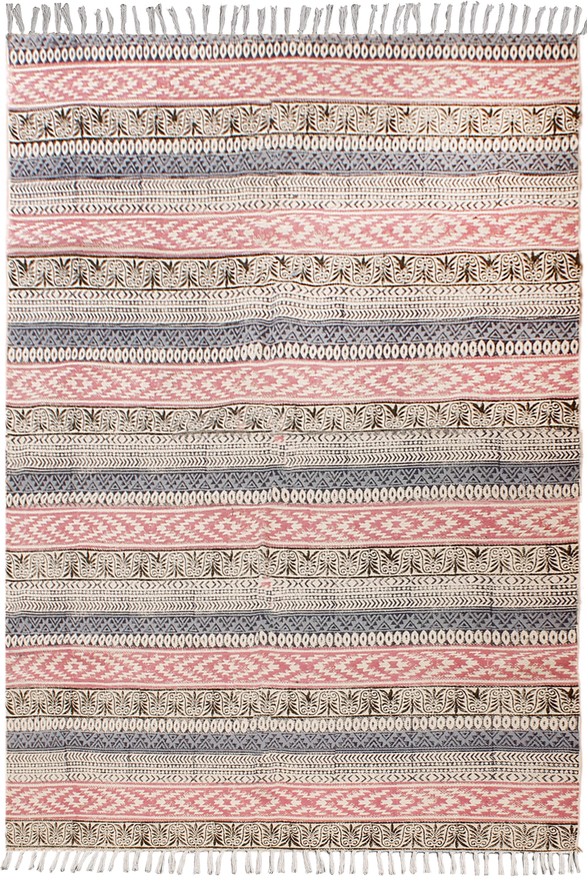 Casavani Pure Cotton Geometric Yoga Area Rug,Pink 7x7 feet - Walmart.com