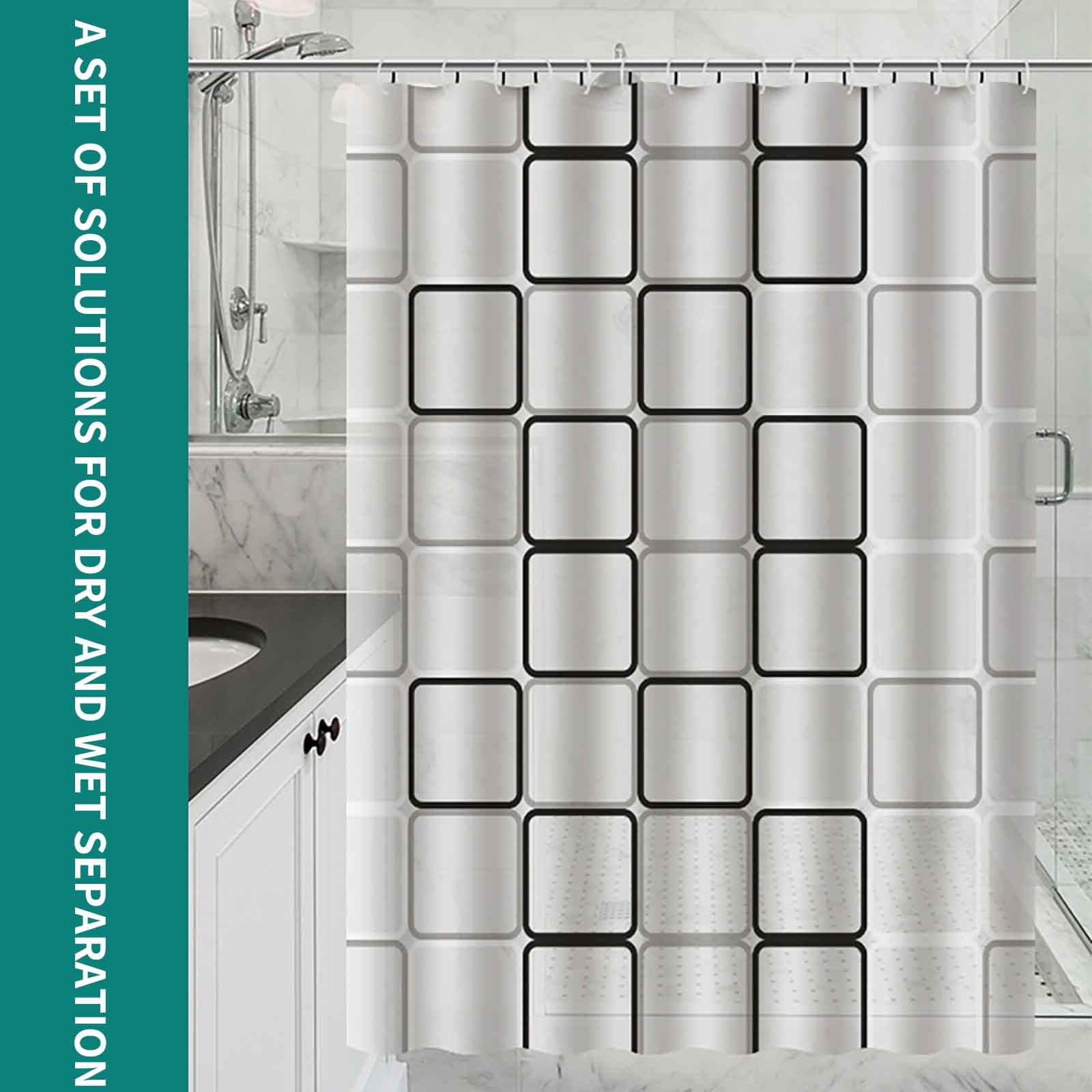 Click here for Rxirucgd Bath Square White Shower Curtain For Bath... prices