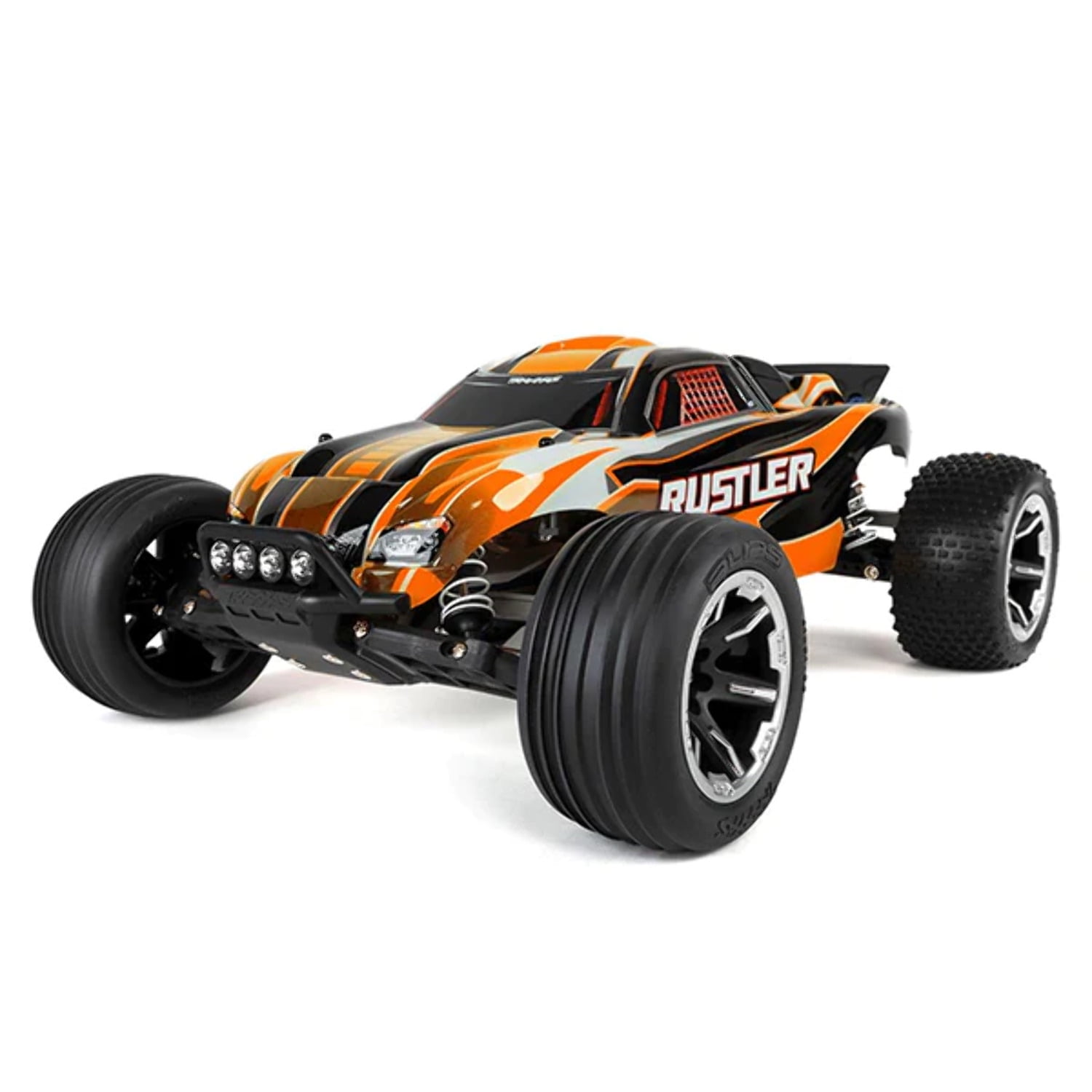 Traxxas Rustler RC Car, 1/10 RTR Truck with LED Lights, 2.4GHz Remote ...