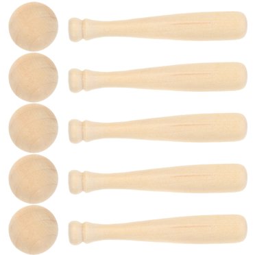 Woodpeckers 12 Inch Unfinished Miniature Wooden Baseball Bat Prop Set ...