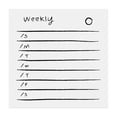 3x3in Tearable Sticky Note Pad, 50-sheet Lined Memo Paper, Adhesive ...