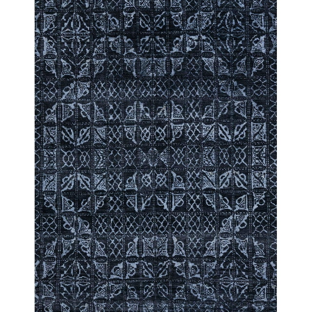 Ahgly Company Indoor Rectangle Abstract Blue Abstract Area Rugs, 7' x 9 ...