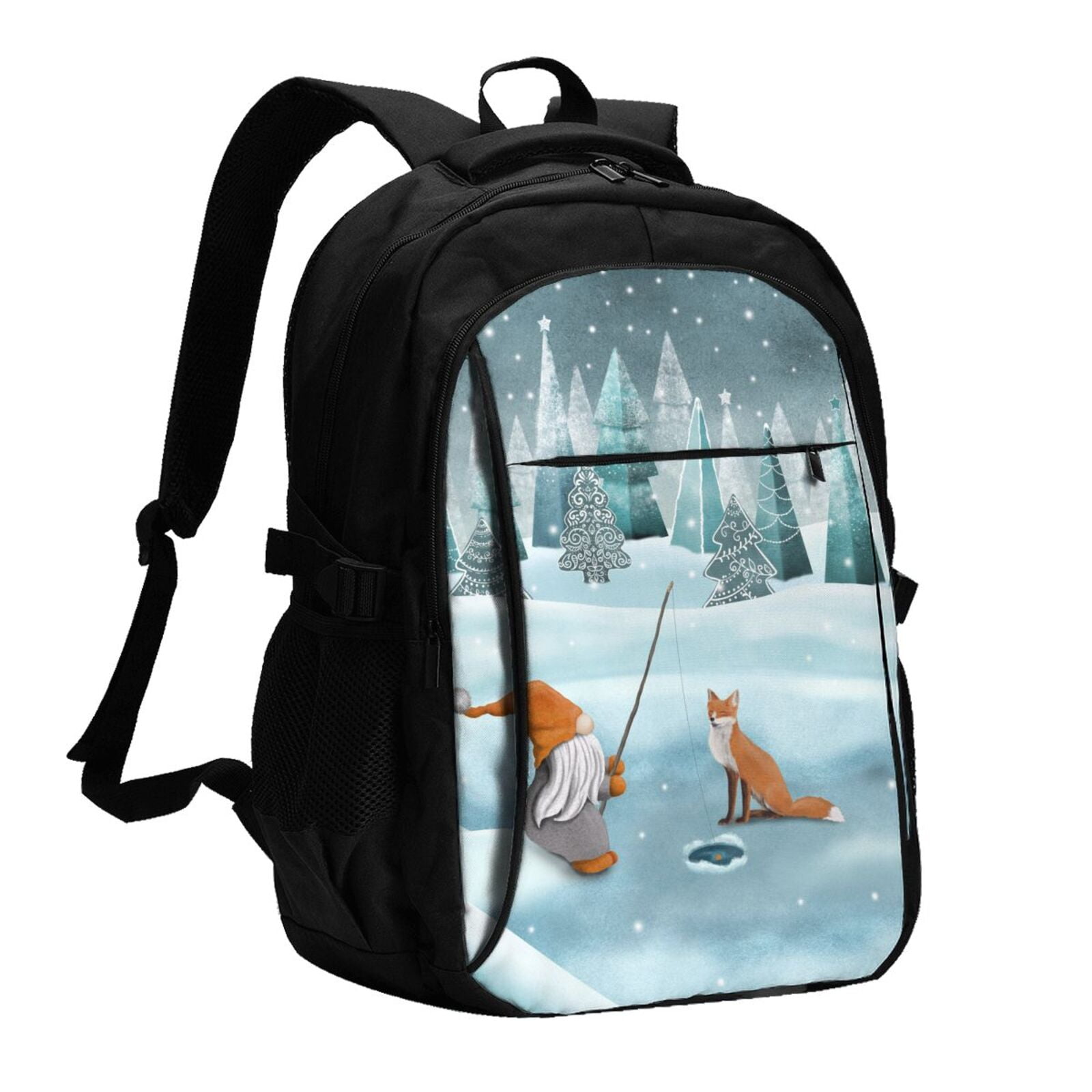 Disketp Gnome And Red Fox Fishing Mochila de Viaje Estampada para ...