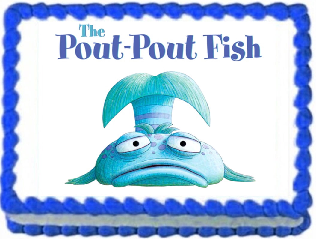 Pout Pout Fish Image Edible Cake Topper Frosting Sheet - Walmart.com