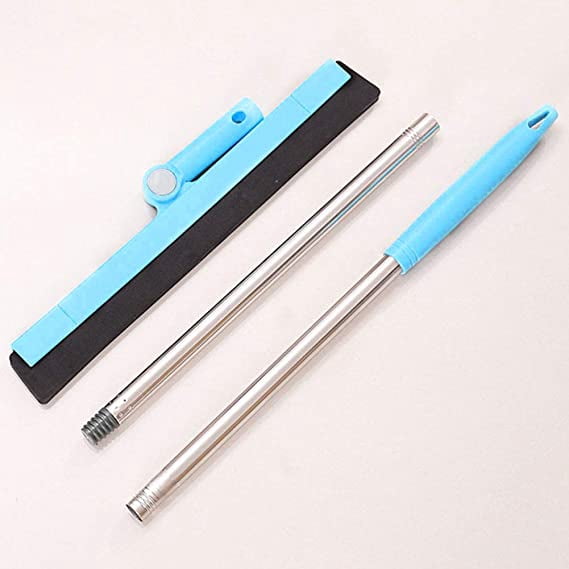 Nvzi Floor Squeegee,3Parts Long Handle Rubber Wiper Clean Scraper Water ...
