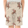 BZSMCE Adjustable Drawstring Casual Shorts With Cowboy Riding Pattern ...