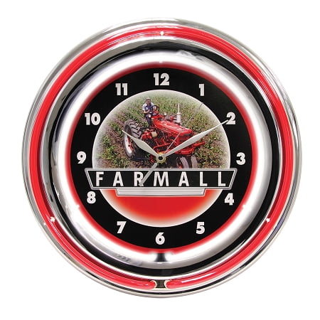 Farmall 15" Tractor Double Neon Wall Clock - Walmart.com