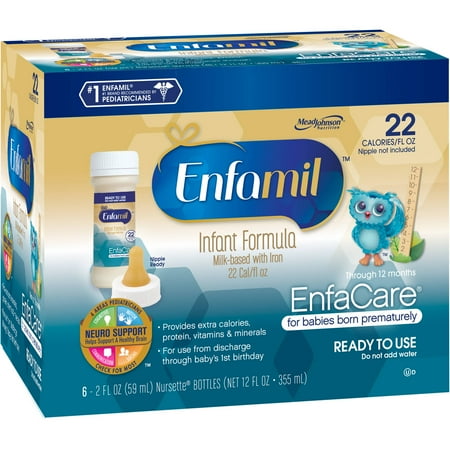 Enfamil EnfaCare baby formula – 22 Calorie - 2 fl oz Plastic Nursette ...