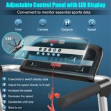 Costway 2.25HP Folding LED Treadmill, Electric Running Walking Machine ...