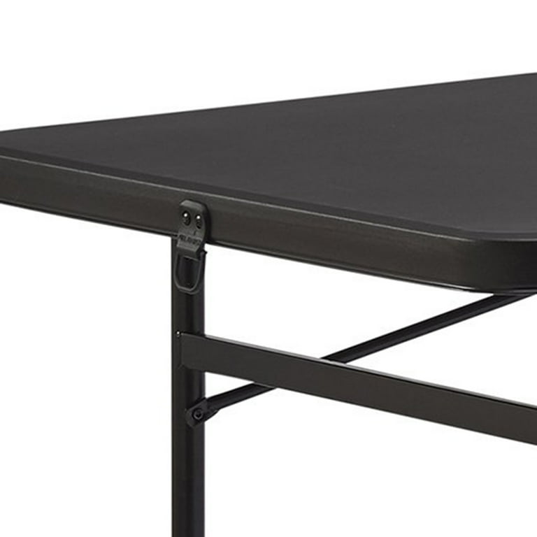 Mainstays 6 Foot Bi Fold Plastic Folding Table Black