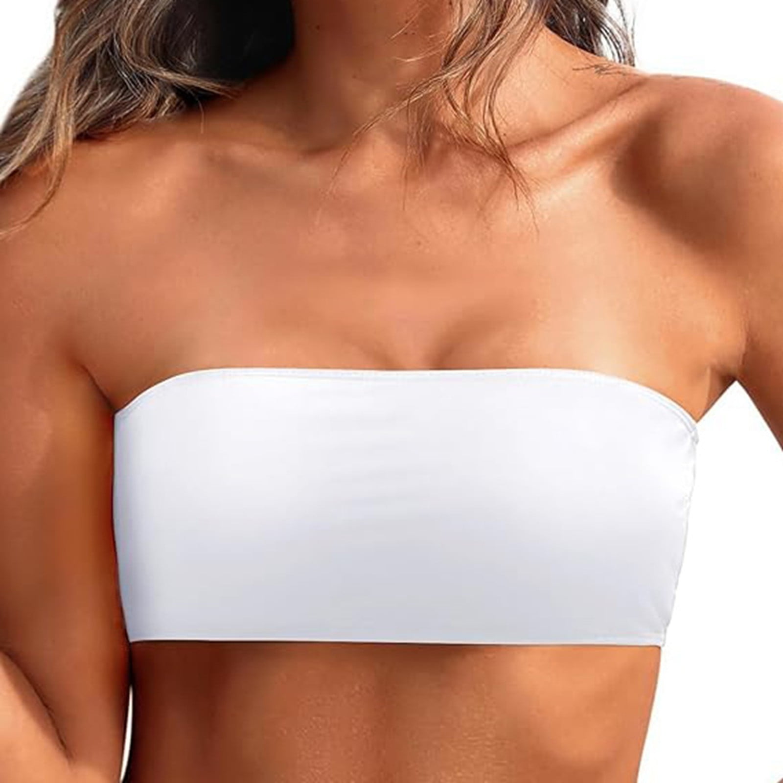 Click here for Hhsfeifuuu Women Removable Strap Bandeau Swim Top... prices