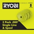 Ryobi ONE+ 0.080 in. Auto Feed Line Spools (3-Pack) for Cordless String ...