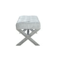 Chic Home Bentley Velvet Modern Contemporary X-Leg Tufted Bench ...
