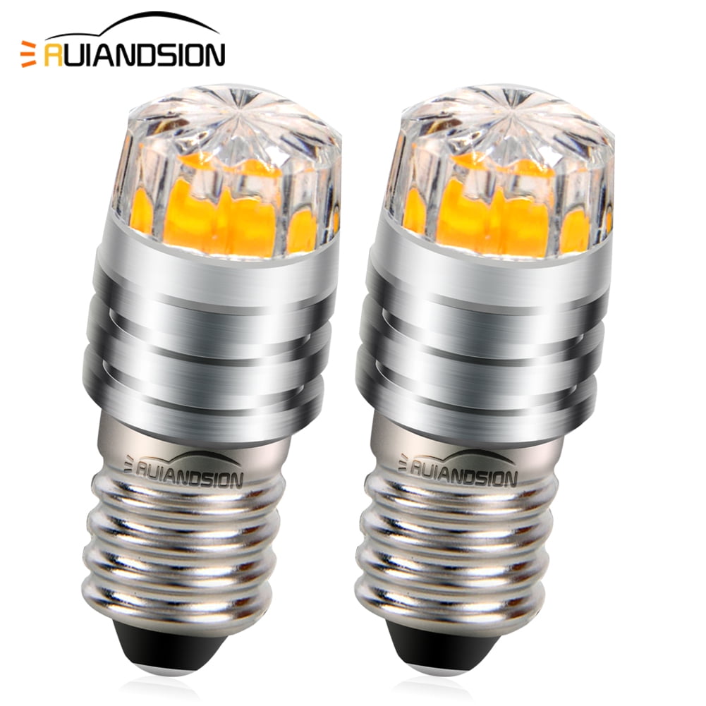 Ruiandsion Bulb E10 6V Yellow Flashlight Bulb,Screw Base Indicator Bulb ...