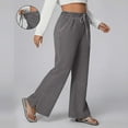 DPTALR Women's Plus Size High Waist Wide Leg Full Length Pants with ...