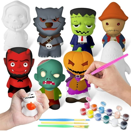 Halloween Craft Kit for Kids - Squishy Coloring Art & Craft Painting ...