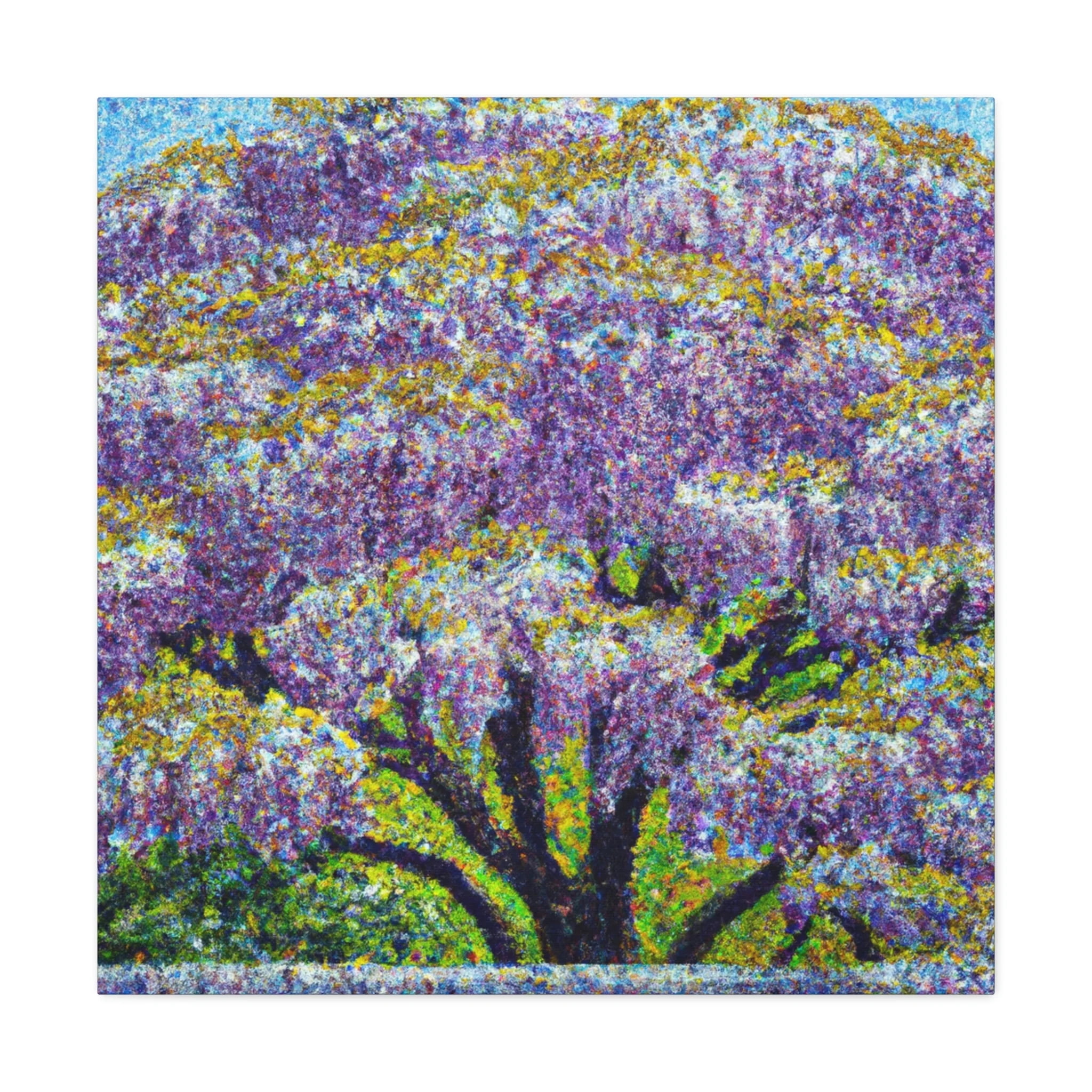 Wisteria in Pointillism - Canvas - Walmart.com