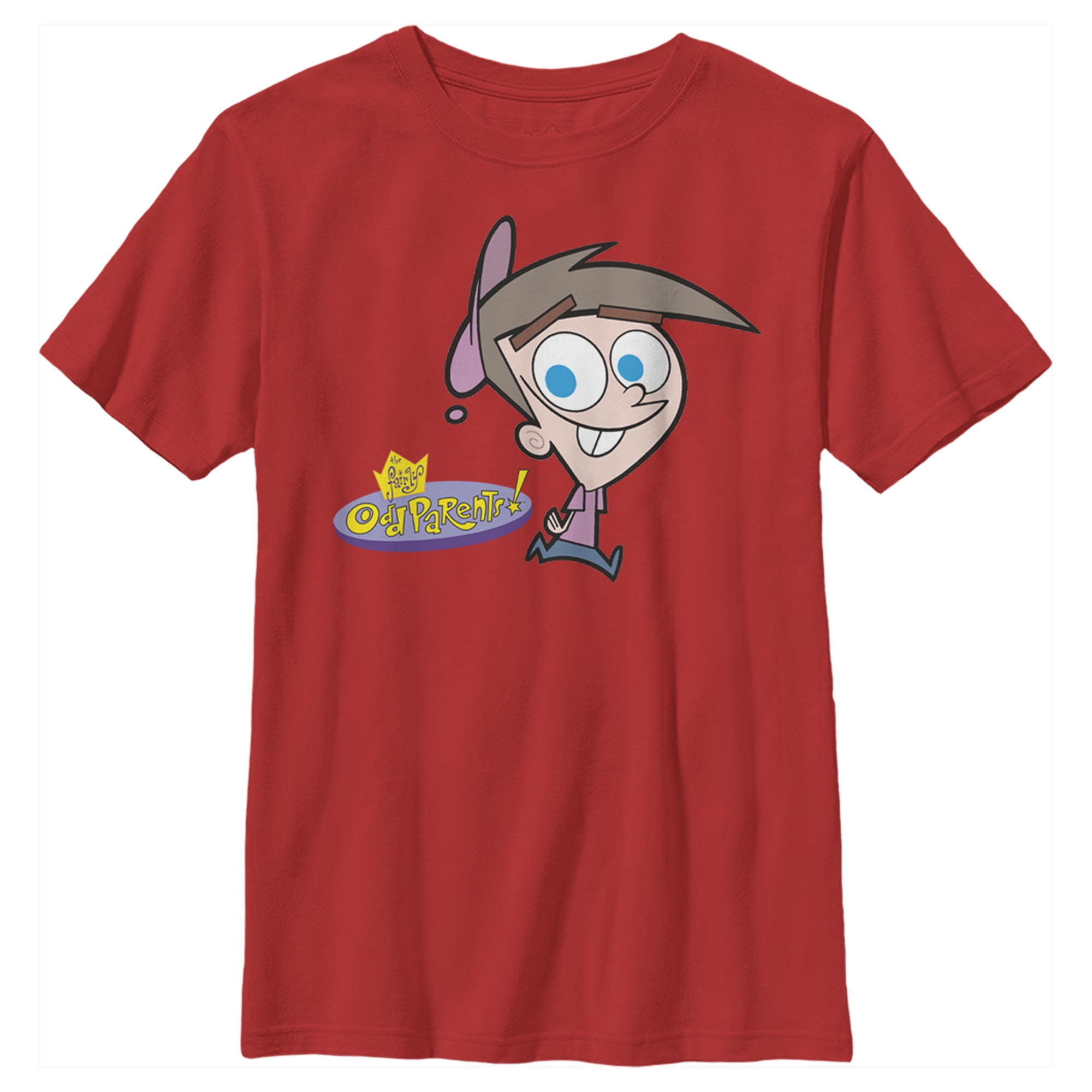 Boy's The Fairly OddParents Timmy Turner Classic Logo Graphic Tee Red X ...
