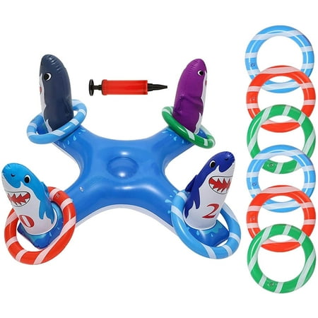 Inflatable Pool Ring Toss Games Toys, Pool Game Toy with Rings for ...