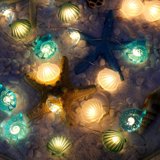 Bincy, 20 FT 60 LED Nautical String Lights, Seashell Seahorse Starfish ...