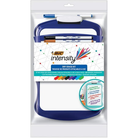 BIC Intensity Dry Erase Kit, 9 Intensity Dry Erase Markers, Dual-Sided ...
