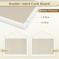 2-Pack Double-Sided Cork Board with Linen, 16" x 12" Hanging Wood ...