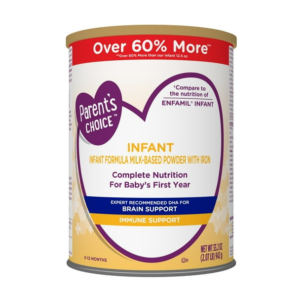Parent's Choice Infant Formula Powder; Complete Nutrition; DHA; Dual ...