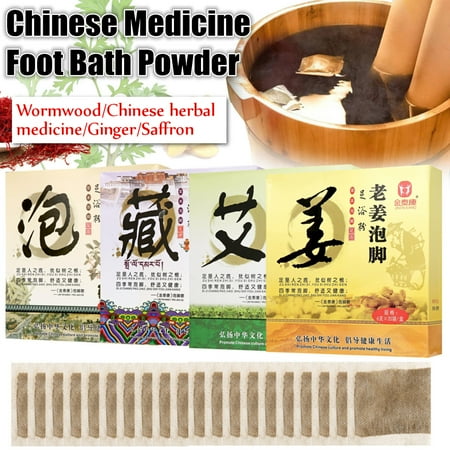 4 Styles Chinese Medicine Foot Care Bath Spa Bubble Soak Foot Powder ...