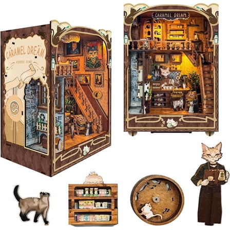 DIY Book Nook Kit - DIY Miniature Dolls House Kit with Furniture and ...