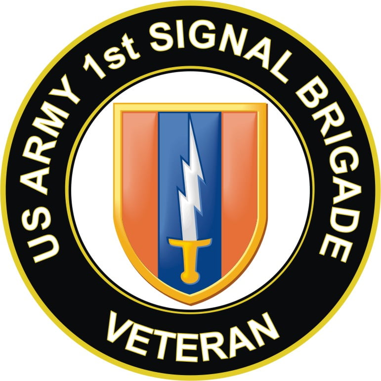 3.8 Inch U.S. Army 1st Signal Brigade Veteran Sticker Decal - Walmart.com
