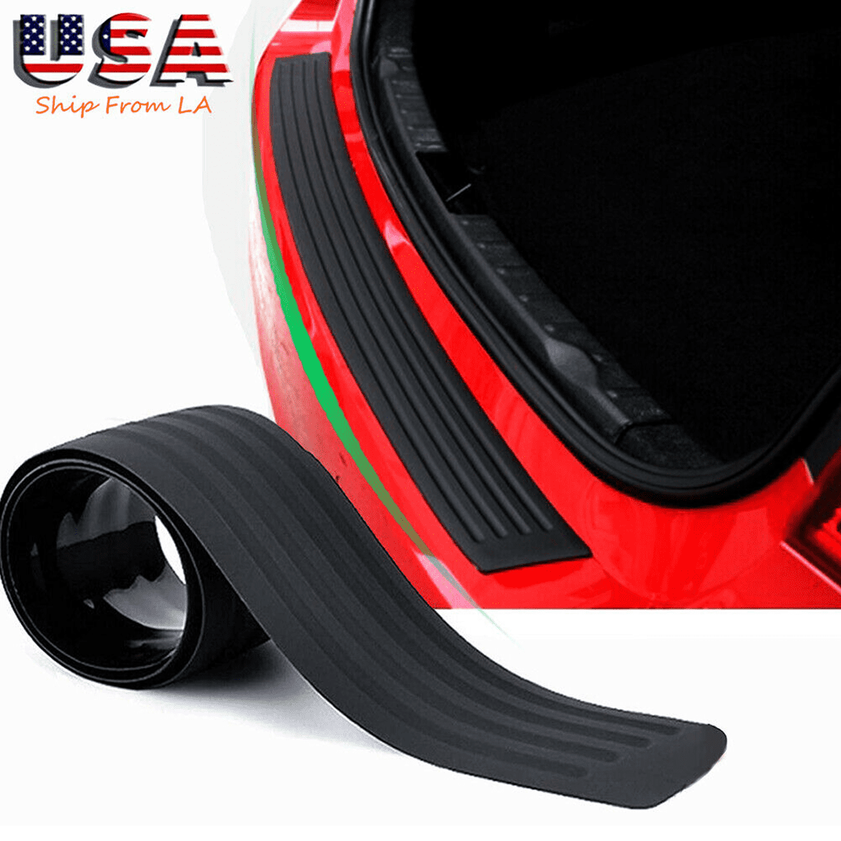 Universal Car Rear Bumper Sill Protector Plate Trunk Scuff Plate Rubbe ...
