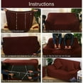 CJC Plush Sofa Covers Stretch Solid Thick Slipcover for 1-Seater Velvet ...