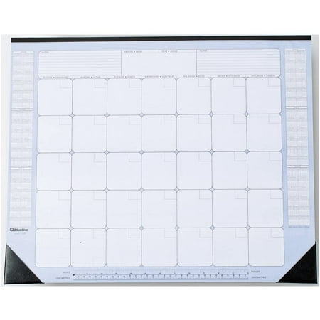Blueline Undated Desk Pad 12-Month Calendar Bilingual 22-Inch x 17-Inch ...