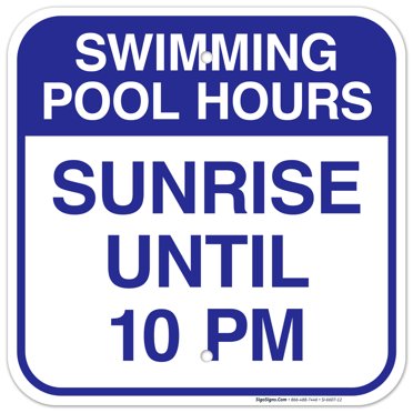 Pool Sign, Pool Rules Sign, - Walmart.com