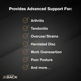 Copper Fit X-Back Brace, Lumbar Support Panel, Adjustable Compression ...