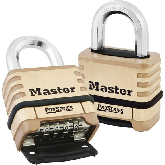 Master Lock ProSeries Brass Padlock, Set Your Own Combination Lock ...