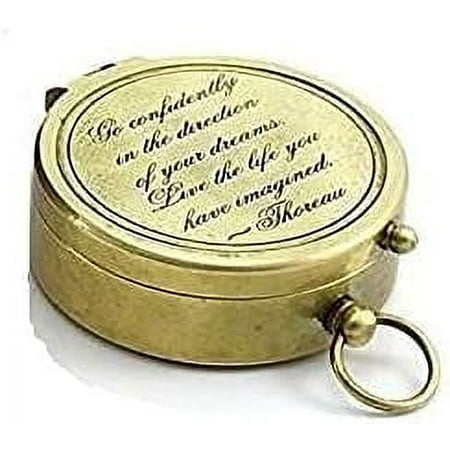 Nauticalmart Vintage Thoreau's Go Confidently- Poem Compass Quote ...
