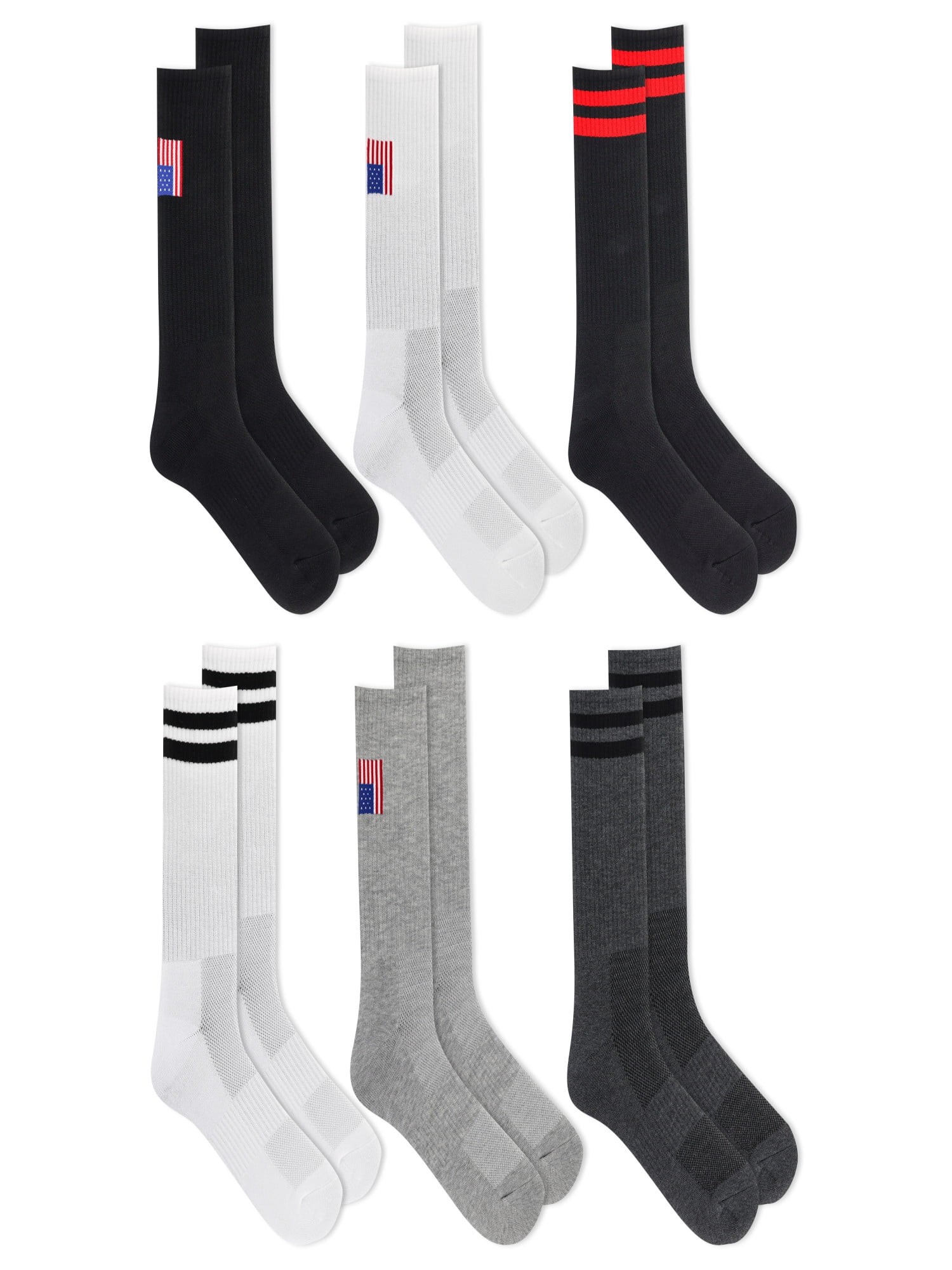 Chaps Men's Crew Socks, 6-Pack - Walmart.com