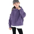 GBSYEWXS Little Girls Sweatshirt Long Sleeve Hooded Solid Color Tops ...