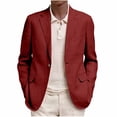 Ceisia Long Sleeve Fake Flap Pocket Notch Lapel Blazer Single Breasted ...