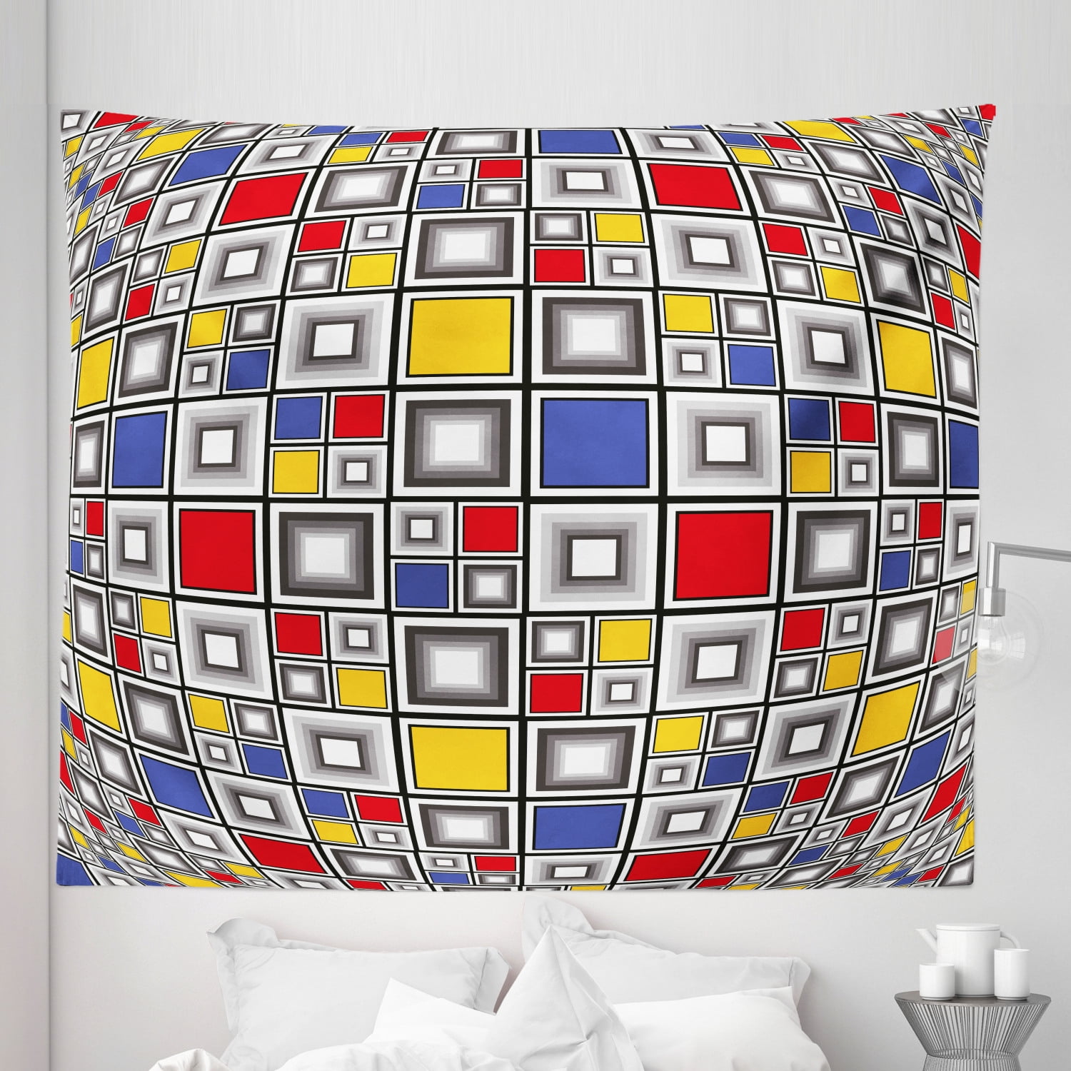 Geometric Tapestry, Geometric Theme Abstract Art Style Modern Colorful ...