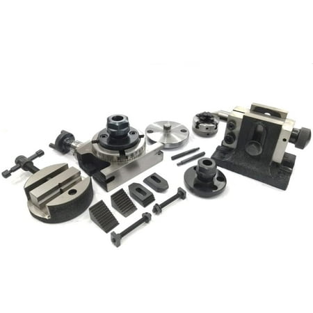 Assorts Rotary Table 3"/ 80 mm With ER20 Collet Adaptor, M6 Clamp Kit ...