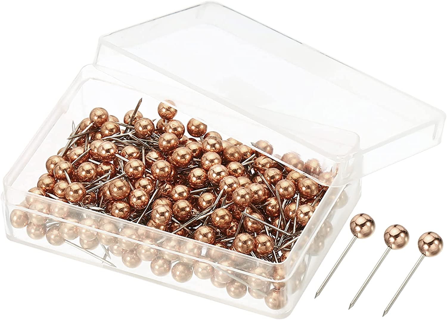 Push Pins, 200 Pack Round Head Map Tacks Thumb Steel Point for World ...