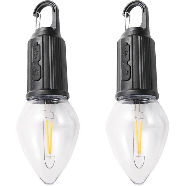 2 Pack Rechargeable Tent Camping Lights, 3 Lighting Modes Hanging ...