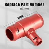Aluminum Engine Coolant Tee Radiator Lower Hose Connector Tee Fit for ...