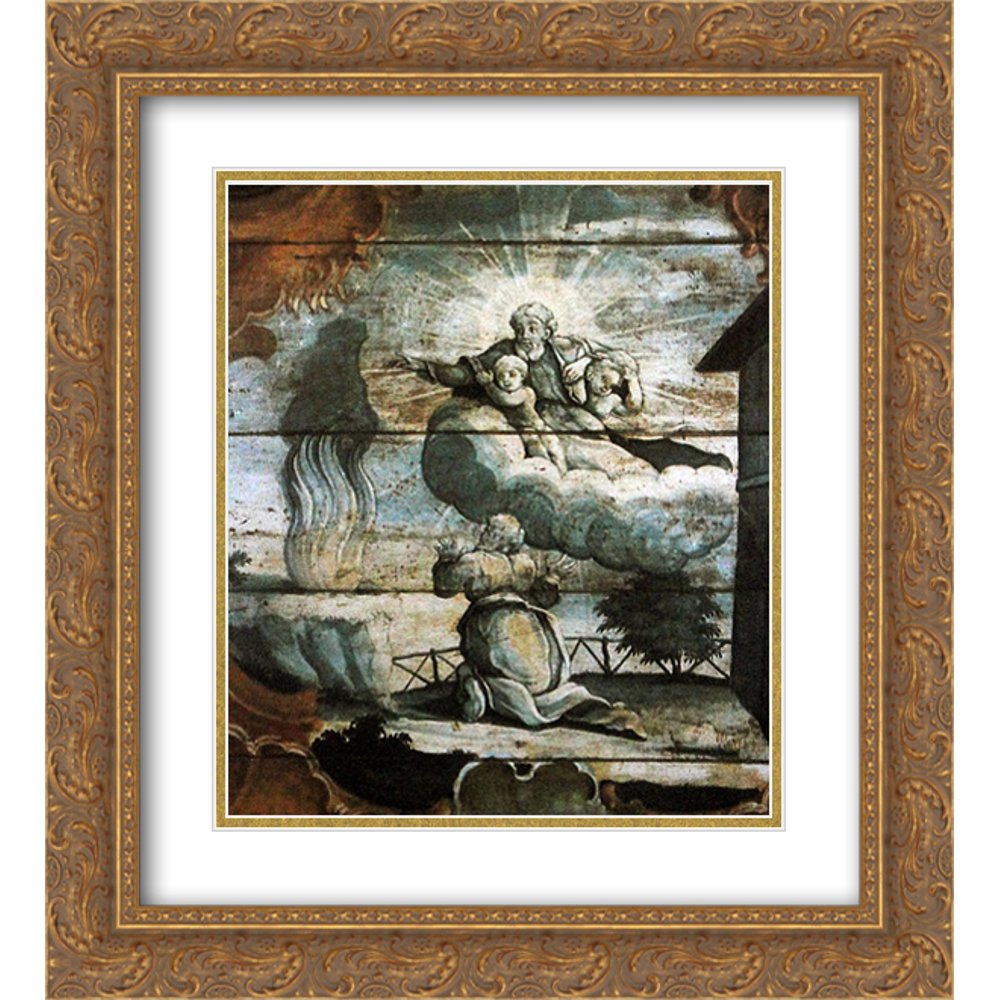 Mestre Ataide 2x Matted 20x22 Gold Ornate Framed Art Print 'Deus ...