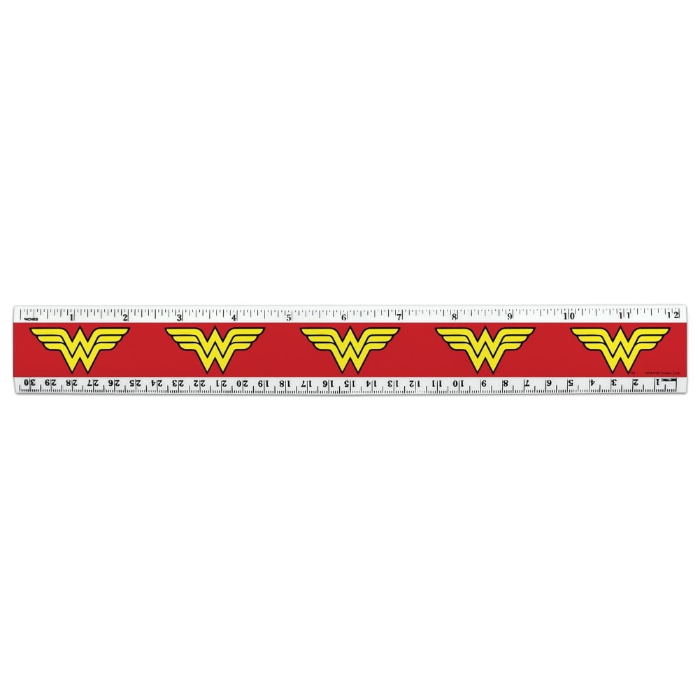 Wonder Woman Classic Logo 12 Inch Standard and Metric Plastic Ruler ...