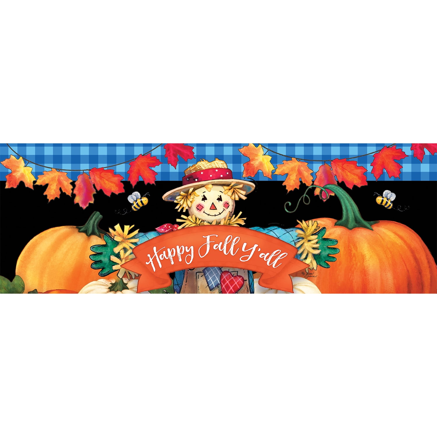 Custom Decor Signature Sign - Scarecrow on Black - Walmart.com