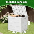 35/75 Gallon Large Outdoor Deck Box, Waterproof Storage Organizer with ...